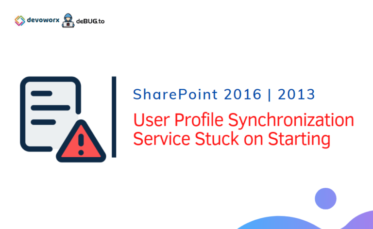 Sharepoint User Profile Synchronization Service Stuck On Starting