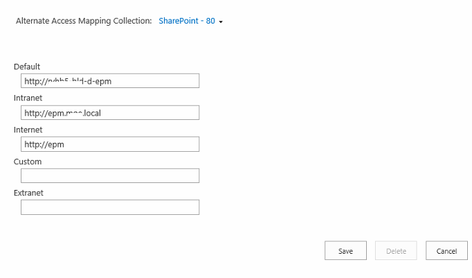 Configure Alternate Access Mapping In Sharepoint Server