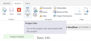 Change Project Site URL In Project Server 2013
