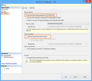 BACKUP LOG Cannot Be Performed Because There Is No Current Database ...