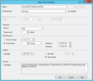 Create Transaction LOG BACKUP Maintenance Plan In SQL Server