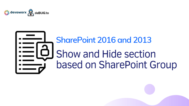Show And Hide Section Based On SharePoint Group