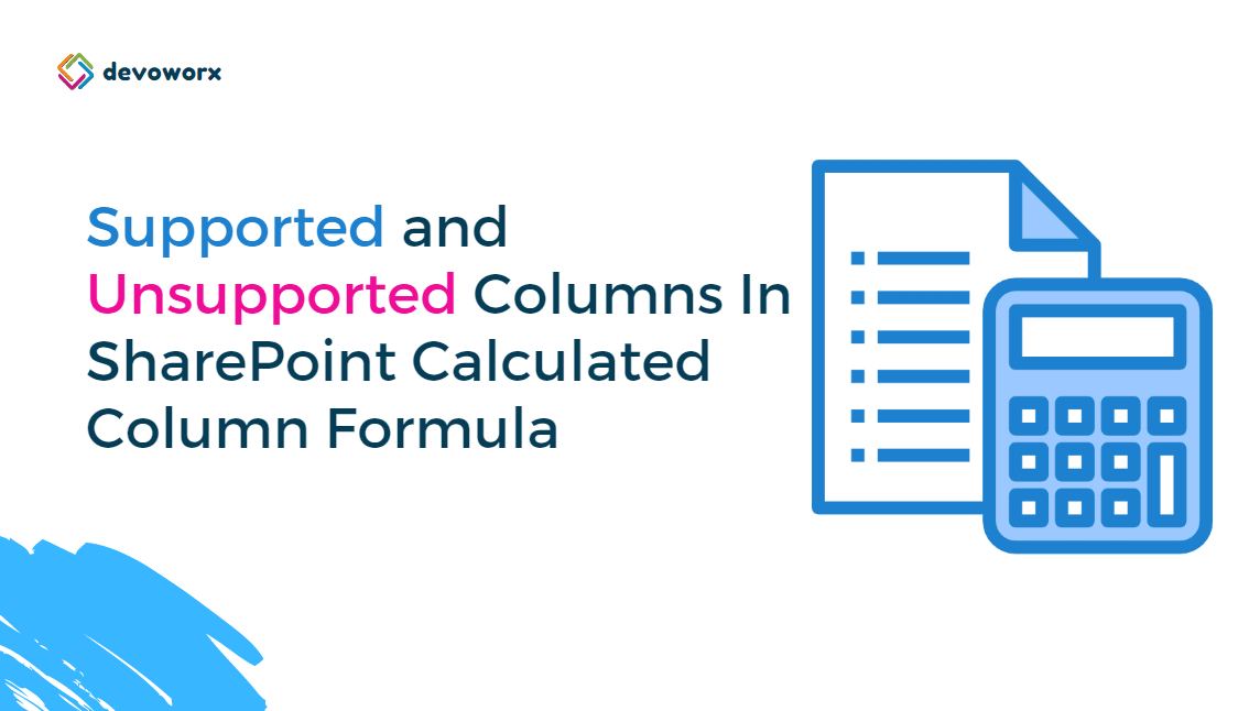 Supported And Unsupported Columns In Sharepoint Calculated Column Formula