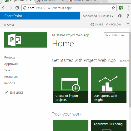 Get Projects Count Using Project Center Totalize | Microsoft Geeks