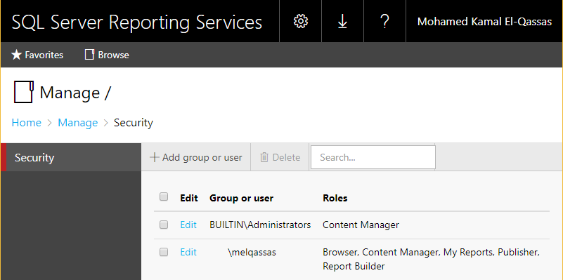 SSRS 2016: You Are Not Allowed To View This Folder. Contact Your Administrator To Obtain The ...