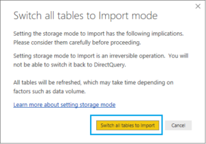 Power BI Switch From Import To Direct Query Mode