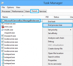 Service Bus Message Broker Stuck On Starting