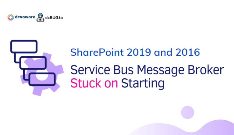 Service Bus Message Broker Stuck On Starting