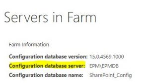 Get SharePoint Configuration Database Server Using PowerShell