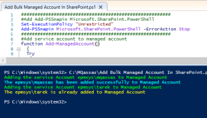 SharePoint 2019: Register Managed Account Using PowerShell
