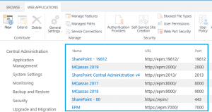 Extend Web Application SharePoint 2016