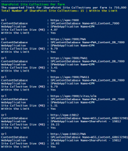 Get All Site Collections And SubSites Per Farm