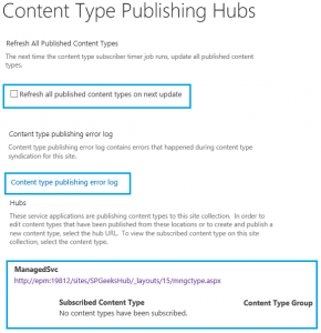 Configure Content Type Hub In SharePoint 2019