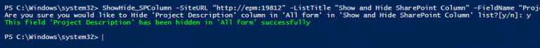 Show And Hide Columns In Sharepoint List Forms Using Powershell
