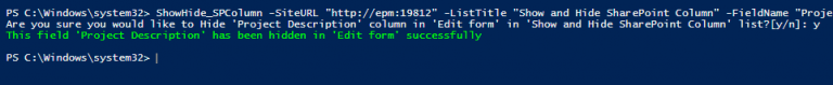 Show And Hide Columns In Sharepoint List Forms Using Powershell