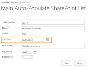 SharePoint Auto Populate Column Based On Another Column