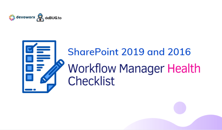 Workflow Manager Health Checklist For SharePoint 2019