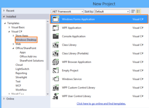 How To Create SharePoint Windows Forms Application In Visual Studio?