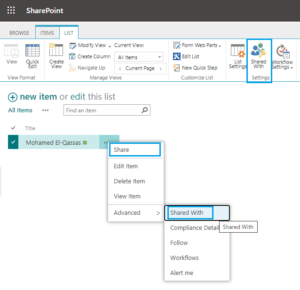 How To Disable Shared With Button In SharePoint 2019 And SharePoint Online?