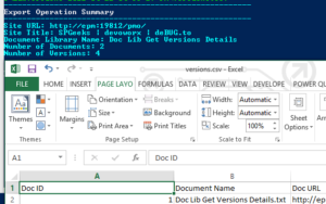 Export SharePoint Version History To Excel Using PowerShell