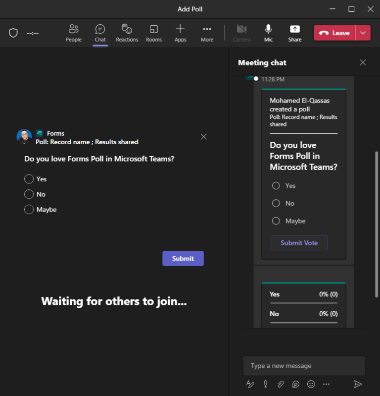 Create A Poll During A Meeting In Microsoft Teams