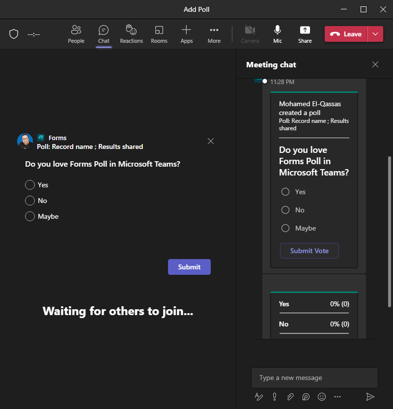 Create A Poll In Microsoft Teams Without Forms Templates Sample