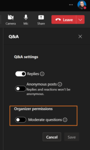 Enable Q&A In Microsoft Teams