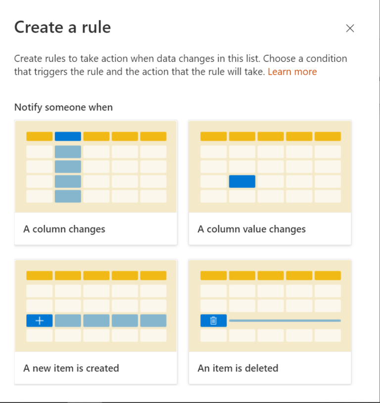 Create Rules In Microsoft Lists