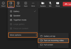 How To Turn Off Incoming Video In Microsoft Teams?